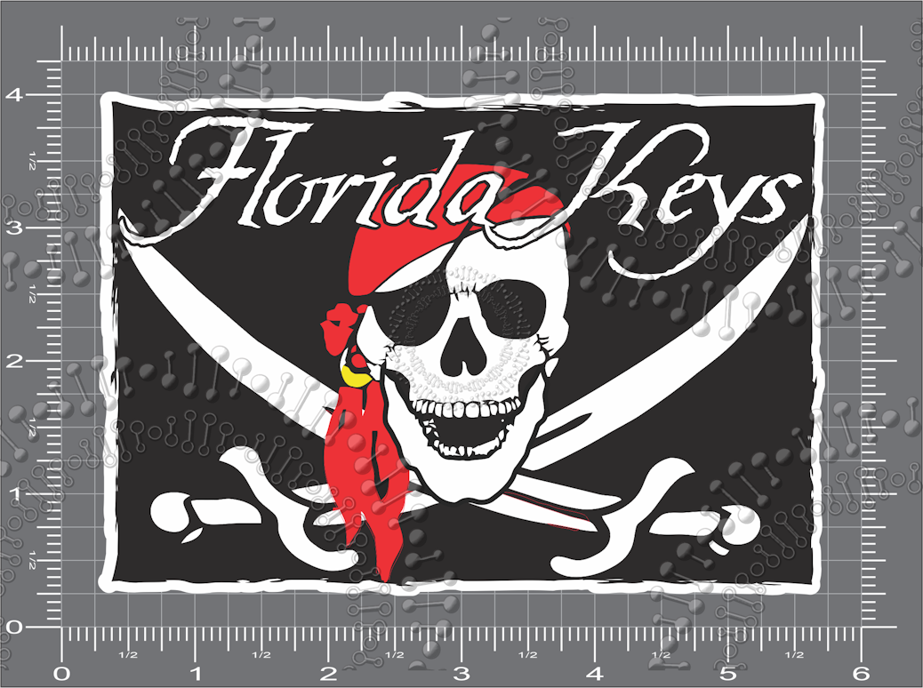 Florida Keys - Pirate Flag Decal – Decal DNA